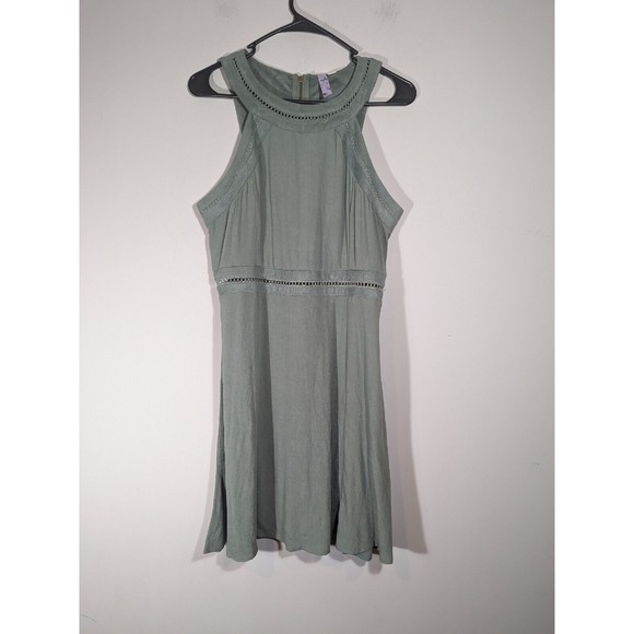 Alya | Dresses | Alya Olive Green Sleeveless Flare Dress Women Size M ...